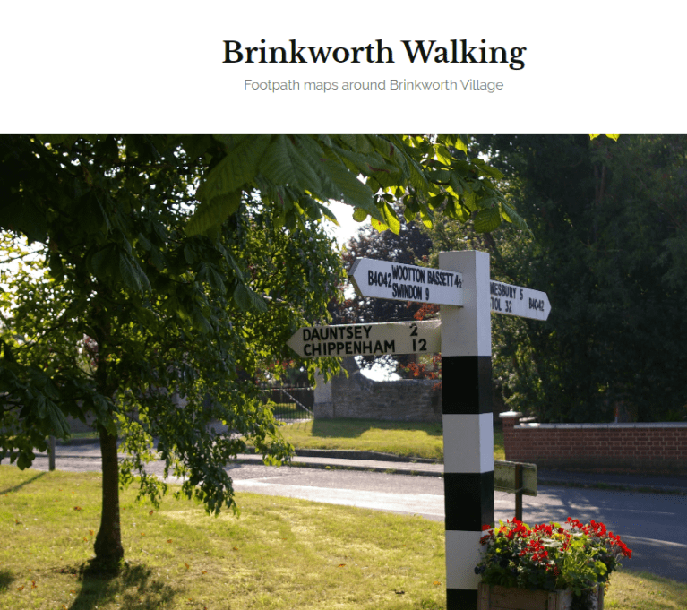 Brinkworth Walking – Footpath maps around Brinkworth Village